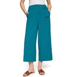 Zero Damen Culotte "Damen mit weitem Bein", blau, Gr. 44, Obermaterial: 100% Polyester, Hosen, Schnallen