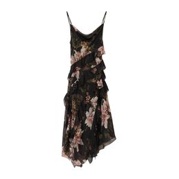 AllSaints Kleid 'RUTH' Damen Gr&ouml;&szlig;e 36 nude / cognac / mauve / schwarz Sommerkleid