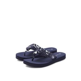 Lascana Badezehentrenner 'Sandale, Badeschuh, Pantolette, Badelatsche, Flip Flop, Sommerschuh,' blau Gr. 37 f&uuml;r Damen. Mit Print