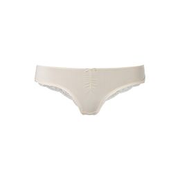 Lascana Brasilslip beige Gr. 48/50 f&uuml;r Damen. Mit Spitze, Schleife. K&ouml;rpernah