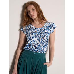 Apricot Damen T-Shirt "Oberteil", blau, Gr. 40, bedruckt, gewebt, Obermaterial: 100% Viskose LENZING ECOVERO CV LenzEcov., Blusen