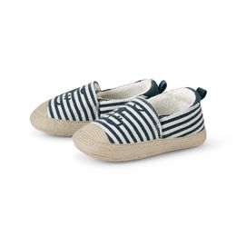 Tchibo - Baby-Krabbelschuhe - Gr. 17-18 - wei&szlig;/gestreift