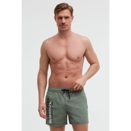 CAMP DAVID Herren Badeshorts, gr&uuml;n, Gr. S, bedruckt, Polyamid, Badehosen, mit Einschubtaschen