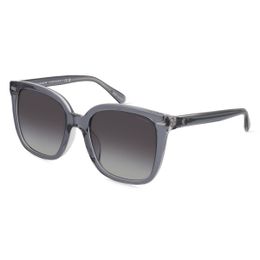 Coach HC8381U | Damen-Sonnenbrille | Fassung: Vollrand, Quadratisch, Acetat, Grau Dunkel | Glasfarbe: Grau Verlaufend