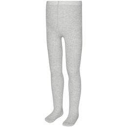 H.I.S. H.I.S M&auml;dchen Strickstrumpfhose, Gr. 104, grau, Obermaterial: 82% Baumwolle, 16% Polyamid, 2% Elasthan, Rippstruktur, unifarben, Strumpfhosen, mit