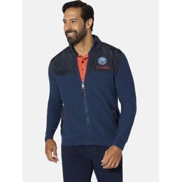 Jan Vanderstorm Herren Strickjacke "Strickjacke RADORM", blau, Gr. L, Obermaterial: 100% Baumwolle CO., Strickjacken