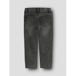name it Jungen Slim-fit-Jeans "NMMTHEO DNMTHAYER 2689SWE KEY PANT NOOS"dunkelgrau denim, Gr. 116, leichte Abriebeffekte, Denim/Jeans, Obermaterial: