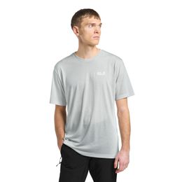 Jack Wolfskin Herren Funktionsshirt "VONNAN S/S T M", grau, Gr. S, Obermaterial: 100% Polyester, Shirts, feuchtigkeitsregulierend, atmungsaktiv,