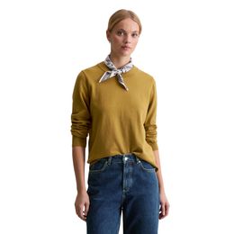 Marc O'Polo Damen Strickpullover "aus Soft Cotton Stretch", gelb, Gr. XXS, MARC O'POLO DENIM, unifarben, Obermaterial: 58% Baumwolle, 25% Polyamid, 17%