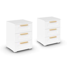 Rauch 2 Nachttische &raquo;Aditio Country&laquo; mit 3 Schubladen - 47x42x62cm - braun -