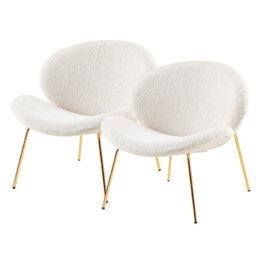 Kayoom 2 St&uuml;hle &raquo;Janne&laquo; - 75x73,5x74cm - beige -