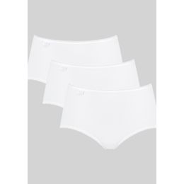 Sloggi Damen Midislip "24/7 Cotton", Gr. 38, wei&szlig;, Jersey, Obermaterial: 96% Baumwolle, 4% Elasthan (LYCRA), unifarben, Unterhosen, Spitze,