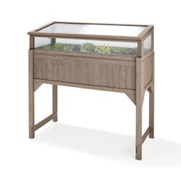 Tchibo - Hochbeet &raquo;Jonte&laquo; mit abnehmbarem Fr&uuml;hbeetaufsatz - 120x54x120cm - grau -