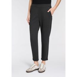 MAC Damen Jerseyhose "CAMI", grau, Gr. 38, meliert, Jersey, Obermaterial: 63% Viskose, 33% Polyamid, 4% Elasthan, Hosen, Chino mit weichem Griff