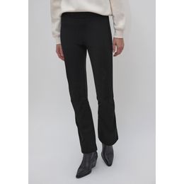 Damen Bootcuthose, schwarz, Gr. 36, STREET ONE STUDIO, unifarben, Stoff, 61% Viskose, 32% Polyamid, 7% Elasthan, Hosen, High Waist