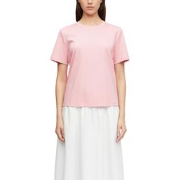 comma, COMMA Damen T-Shirt, rosa, Gr. 34, unifarben, Single Jersey, Obermaterial: 100% Baumwolle, Shirts