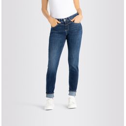 MAC Damen Slim-fit-Jeans "RICH SLIM", blau, Gr. 40, unifarben, Denim/Jeans, Obermaterial: 71% Baumwolle, 16% Polyester, 11% Lyocell, 2% sonstige