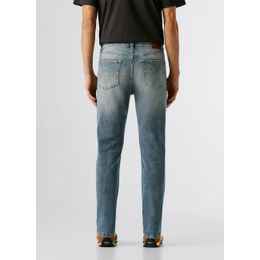 Pepe Jeans Damen Slim-fit-Jeans "SLIM JEANS HATCH"grau used, Gr. 36, Denim/Jeans, Obermaterial: 98% Baumwolle, 2% Elasthan, Jeans, mit Regular Waist
