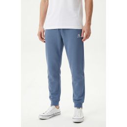 Converse Herren Jogginghose "Converse GO-TO EMBROIDERED STAR CHEVRON STANDARD-FIT FLEECE SWEATPANT", blau, Gr. S, Sweatware, Obermaterial: 80%