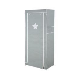 Roba Textil-Kleiderschrank M - 70x45x169cm - hellgrau -