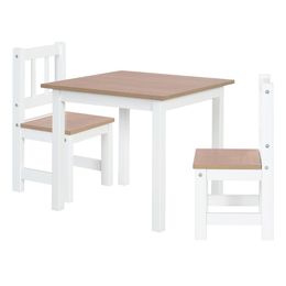 Roba Kindersitzgruppe &raquo;Woody&laquo; - 56x56x48,5cm - wei&szlig; -
