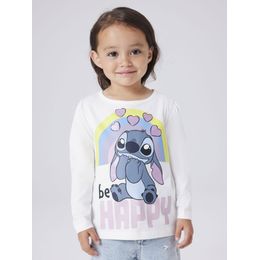 name it M&auml;dchen Langarmshirt "NMFDIANA STITCH LS TOP BOX NOOS WDI", wei&szlig;, Gr. 98, bedruckt, unifarben, Jersey, Obermaterial: 95% Baumwolle, 5%