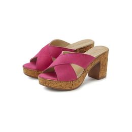Lascana Pantolette 'Sommerschuh, offener Schuh, Sandalette, Mule,' pink Gr. 42 f&uuml;r Damen