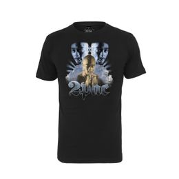 Merchcode Herren T-Shirt "Merchcode Herren Tupac Heaven Tee", schwarz, Gr. S, bedruckt, 100% Baumwolle, Shirts