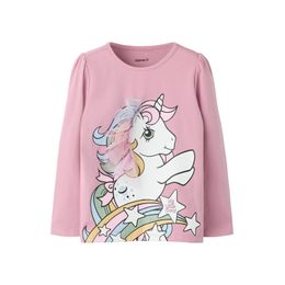 name it Shirt 'NMFJOLLA' M&auml;dchen Gr&ouml;&szlig;e 104 mint / mauve / rosa / wei&szlig;