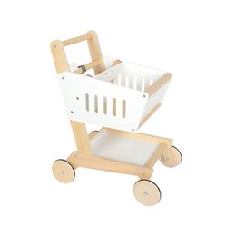 Small Foot Einkaufswagen aus Holz &raquo;fresh&laquo; - wei&szlig;