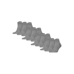 Puma Herren Kurzsocken "Socken Cushioned Quarter 12P 12er Pack", Gr. 39, grau, Obermaterial: 82% Baumwolle CO. 16% Polyester PES. 1% Elasthan EL. 1%