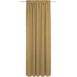 Vorhang Adam, B:142cm H:255cm, gelb, Baumwolle (Bio-Baumwolle), Wohnzimmer, Gardinen, "Uni Collection, Made in Germany", Blickdichter aus 100%