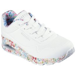 Skechers Damen Sneaker "UNO-MAJESTIC GARDEN", Gr. 41, bunt, Lederimitat, gebl&uuml;mt, Schuhe, Keilsneaker, Plateausneaker mit bedruckter Sohle