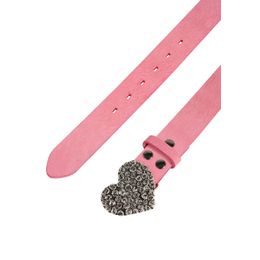 Damen Lederg&uuml;rtel "&raquo;Gump Pink&laquo;, mit austauschbarer Schlie&szlig;e &raquo;Rosenherz Komplett&laquo;", rosa, Gr. 85, RETTUNGSRING G&Uuml;RTEL, Rindsleder, G&uuml;rtel