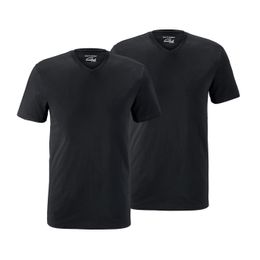 Tchibo - 2 T-Shirts mit V-Ausschnitt - Herren - Gr. XL - schwarz