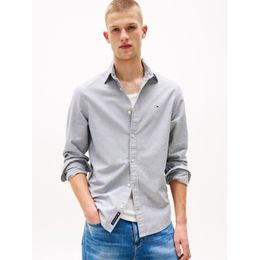Tommy Jeans Herren Langarmhemd "TJM REGULAR OXFORD", blau, Gr. XL, Web, Obermaterial: 100% Baumwolle, Hemden, mit Rundhalsausschnitt,