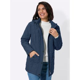 Casual Looks Damen Steppjacke, blau, Gr. 44, unifarben, 100% Polyester, Wattierung:100% Polyester, Jacken