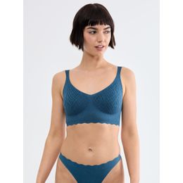 Sloggi Damen Bralette "ZERO Feel Bliss", Gr. M, blau, Spitze, Obermaterial: 76% Polyamid, 24% Elasthan, BHs, herausnehmbare, atmungsaktive Pads,