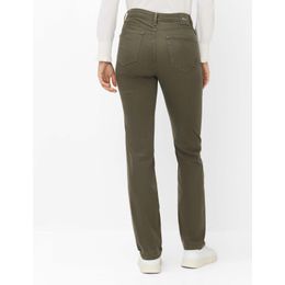 Brax Damen 5-Pocket-Hose "Style CAROLA"khaki, Gr. 88, Web, 40% Lyocell, 28% Modal, 17% Baumwolle, 12% Elastomultiester, 3% Elasthan, Hosen