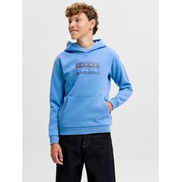 Jack & Jones Jack & Jones Junior Sweatshirt 'JCOFusion' Jungen Gr&ouml;&szlig;e 164 blau / dunkelblau / schwarz / wei&szlig;