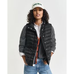 Gant Damen Steppweste "LIGHT DOWN VEST", schwarz, Gr. XL, unifarben, Web, Obermaterial: 100% Polyester. Futter: 100% Polyester. Wattierung: 90%