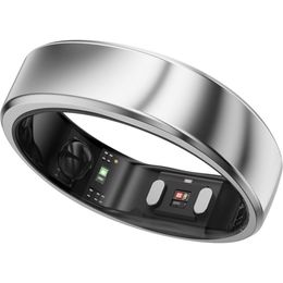 RINGCONN Damen Smart Ring "Gen2 - der perfekte Begleiter f&uuml;r Ihre Gesundheit und Fitness", 11, Kunstharz Titansilber, Kunstharz, Titan, Fingerringe,