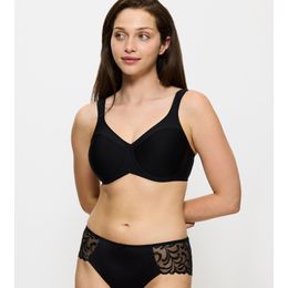 Triumph Damen Minimizer-BH "Modern Soft+Cotton", Gr. 90, schwarz, Microtouch, Obermaterial: 45% Polyamid, 34% Baumwolle, 21% Elasthan, unifarben,