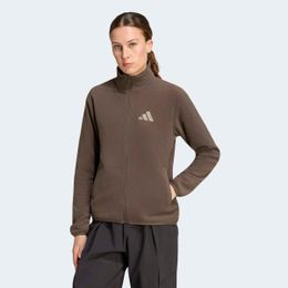 adidas terrex Damen Fleecejacke "W MT ESS FZ FL", braun, Gr. M, Obermaterial: 100% Polyester, Jacken