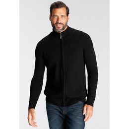 MAN'S WORLD MAN'S WORLD Herren Strickjacke "in vielen Farben Preis- Leistungsbestseller", schwarz, Basic, Gr. S, unifarben, Strick, Obermaterial: 50% Baumwolle,