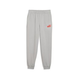 Puma Kinder Sporthose "Essentials Logo Lab Relaxed Jogginghose Jungen", grau, Gr. 176, Obermaterial: 66% Baumwolle, 34% Polyester. Rippe: 97%