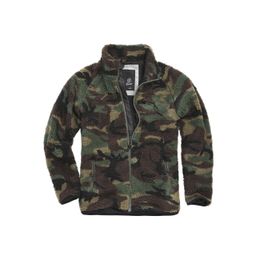 Brandit Herren Allwetterjacke "Brandit Herren Teddyfleece Jacket", gr&uuml;n, Gr. S, mehrfarbig, 100% Polyester, Jacken