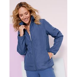 Classic Basics Damen Steppjacke, blau, Gr. 56, unifarben, 100% Polyester, Wattierung:100% Polyester, Jacken