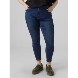 Vero Moda CURVE Damen Skinny-fit-Jeans "VMSOPHIA HR SKINNY J VI3377 GA CUR NOOS", blau, Gr. 48, unifarben, Denim/Jeans, Obermaterial: 69% Baumwolle,