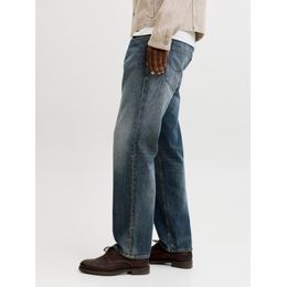 Jack & Jones JACK & JONES Herren Tapered-fit-Jeans "JJIMIKE JJWELLS JJ"mid blau used, Gr. 29, Abriebeffekte, Denim/Jeans, Obermaterial: 79% Baumwolle, 20%